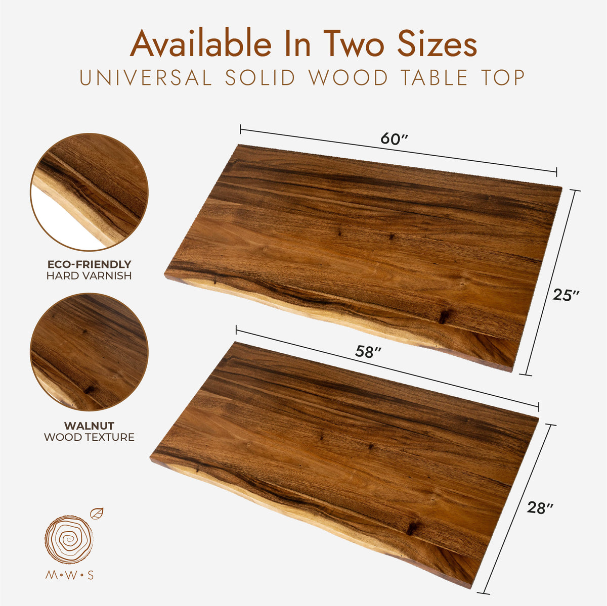 Live Edge Desk Table Top | South American Walnut | Premium Quality