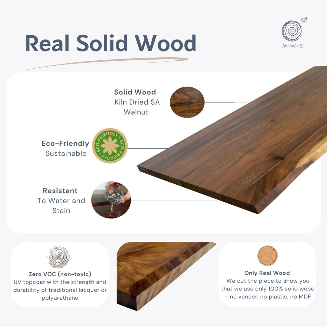 Shop Now L Shaped Adjustable Standing Desk - Walnut Solid Wood - Modern ...