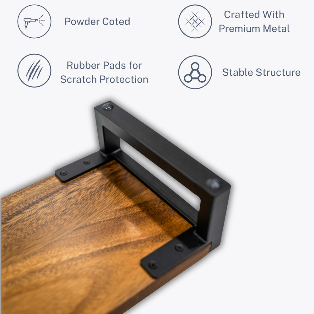 Shop Now Walnut Wood Monitor Stand - Modern Wood Style