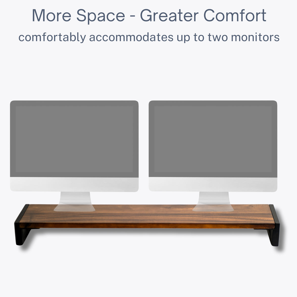 Shop Now Walnut Wood Monitor Stand - Modern Wood Style