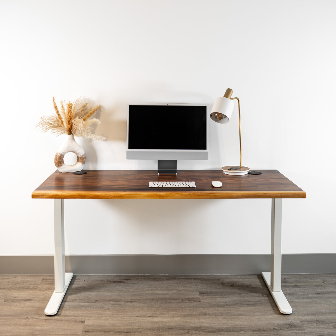 Shop Now Walnut Adjustable Desk" - Modern Wood Style